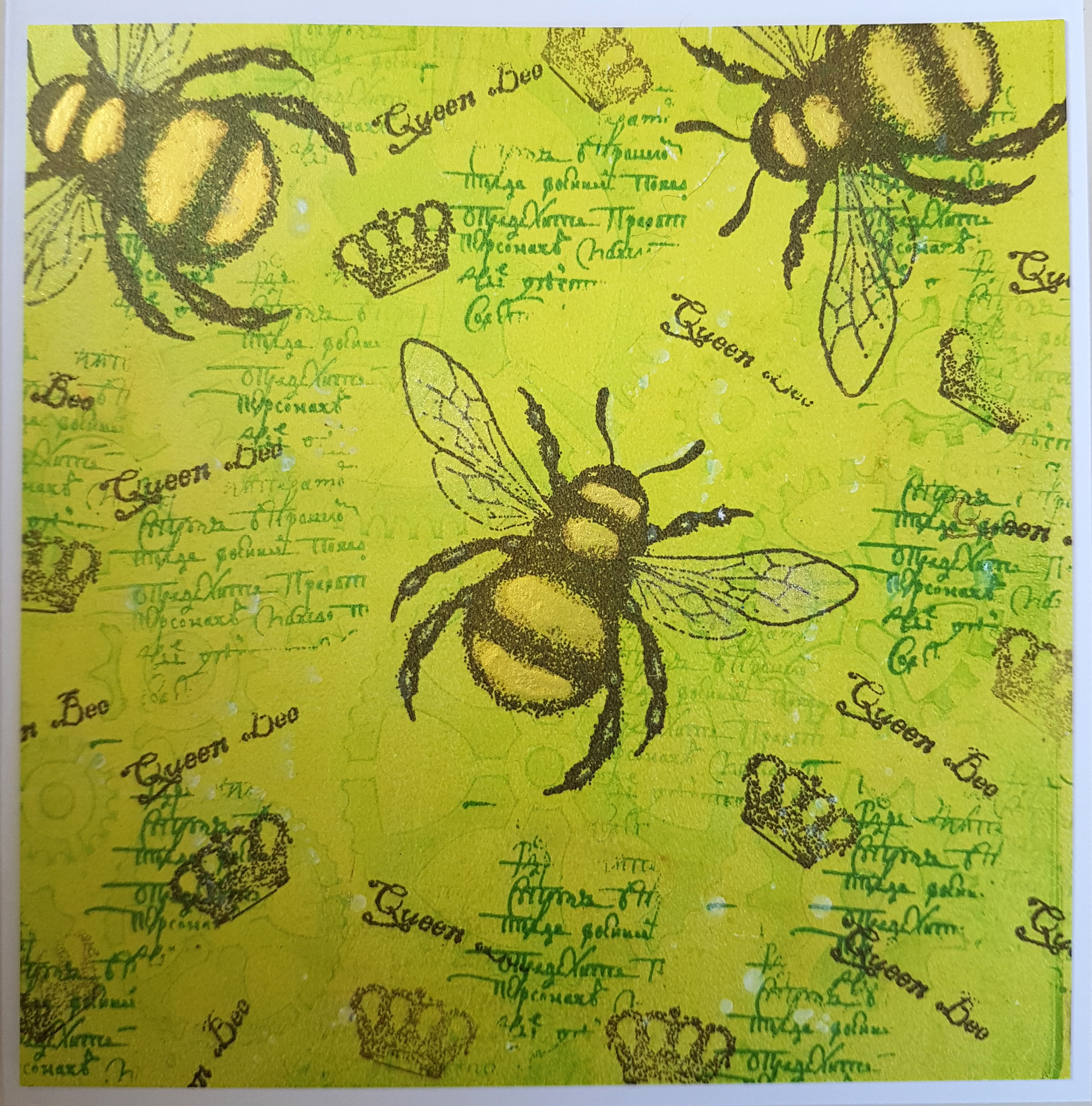 Giant Bee A6 Red Rubber Stamp - IndigoBlu